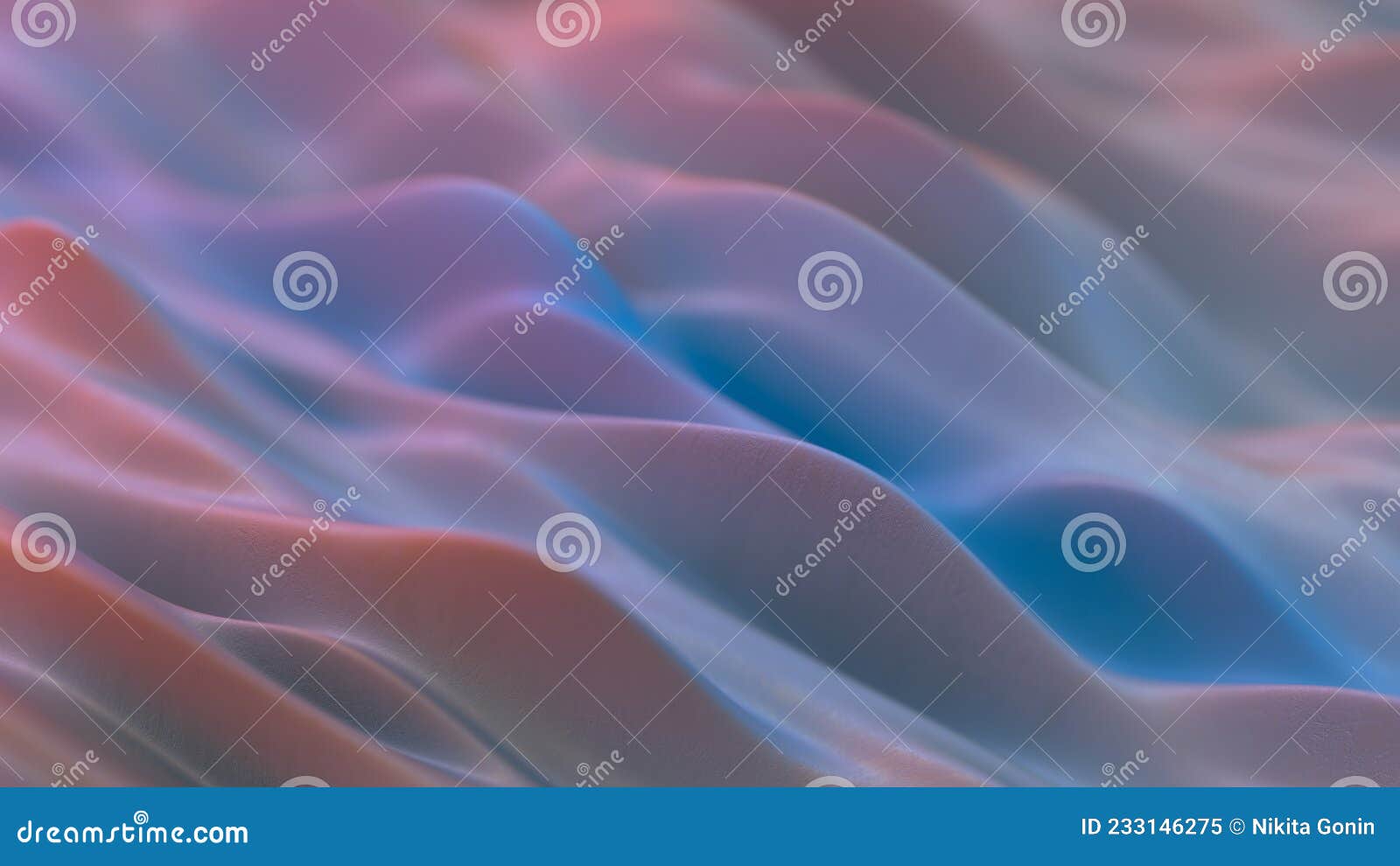 Rippled Surface with Shallow DOF 3D Rendering Illustration Stock ...