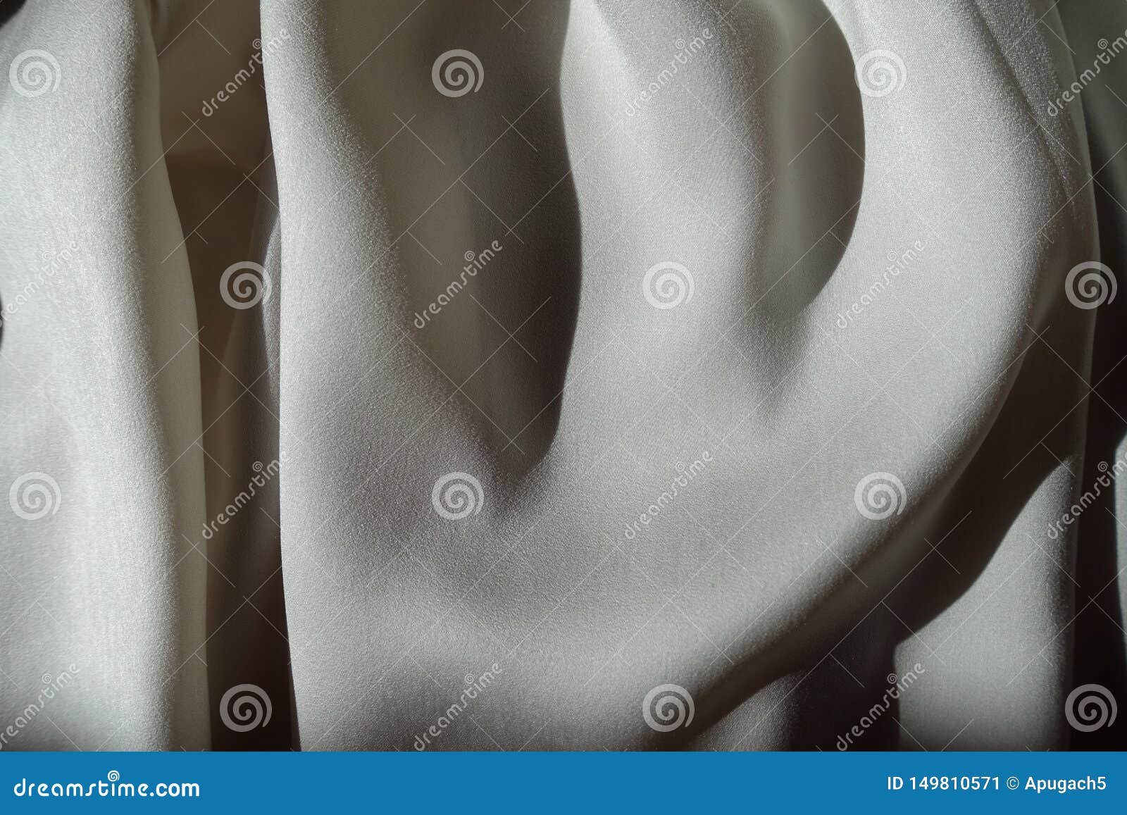Rippled Thin Shiny Grey Chiffon Fabric Stock Image - Image of graceful ...