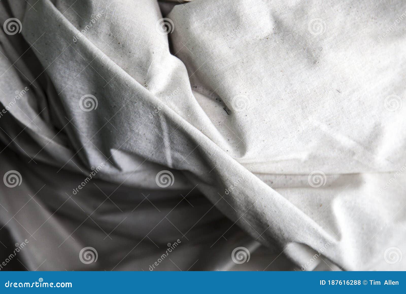 Rippled White Cloth Texture with Soft Light Across Surface Stock Photo ...