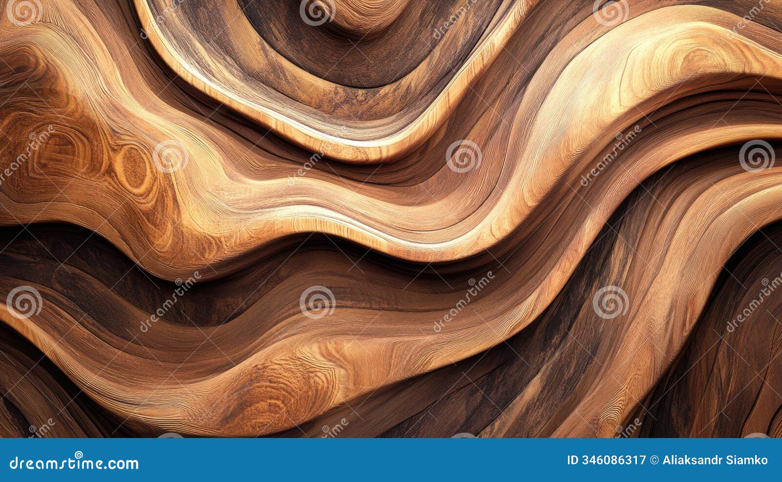 Rippled Wood Grain Patterns With Smooth Organic Curves And Textures ...