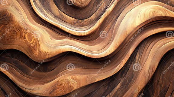 Rippled Wood Grain Patterns with Smooth Organic Curves and Textures ...