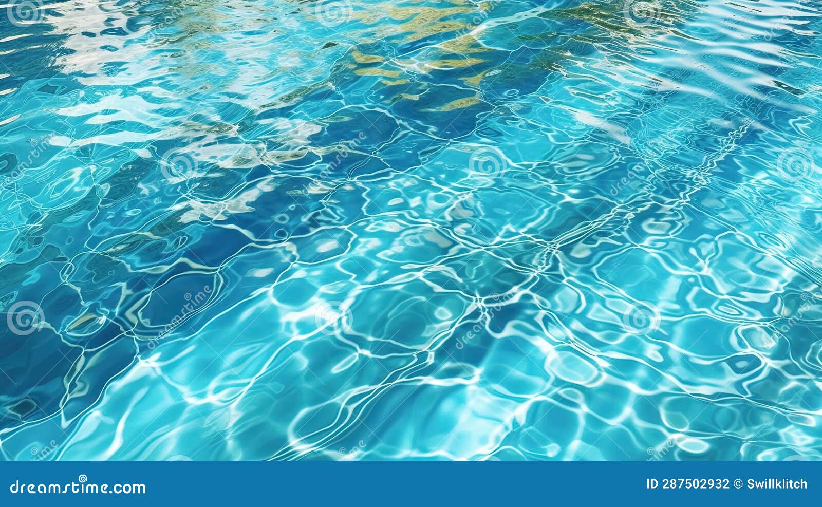 Ripples on the Blue Pool Water. Shiny Waves of Clean Pool Water ...