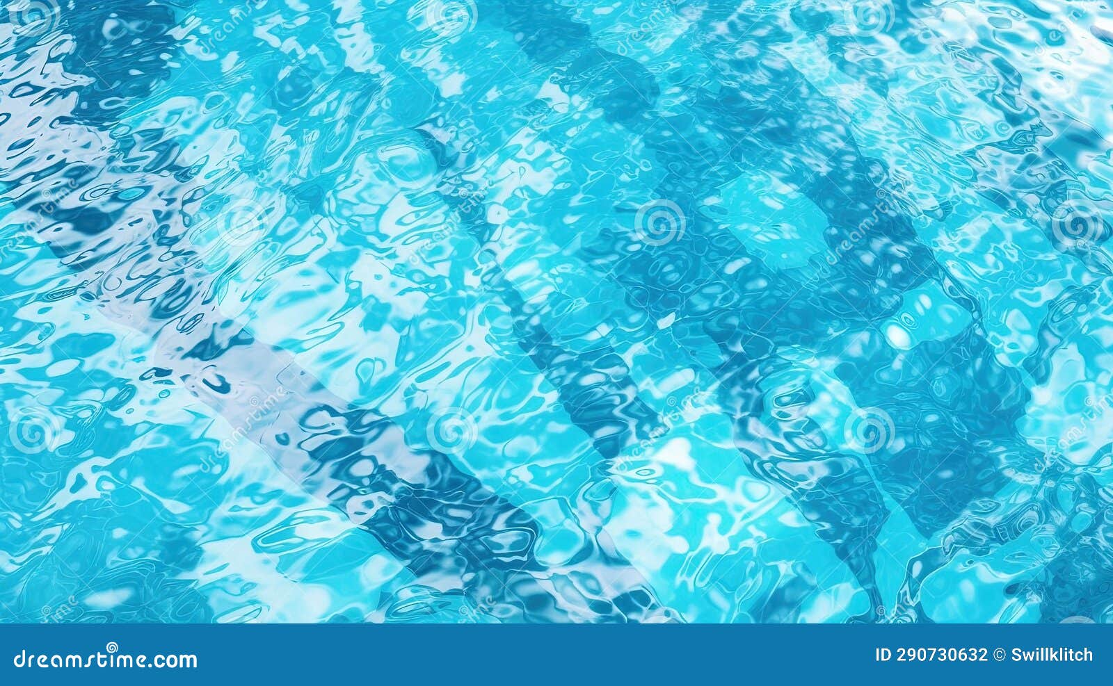 Ripples on the Blue Pool Water. Shiny Waves of Clean Pool Water ...