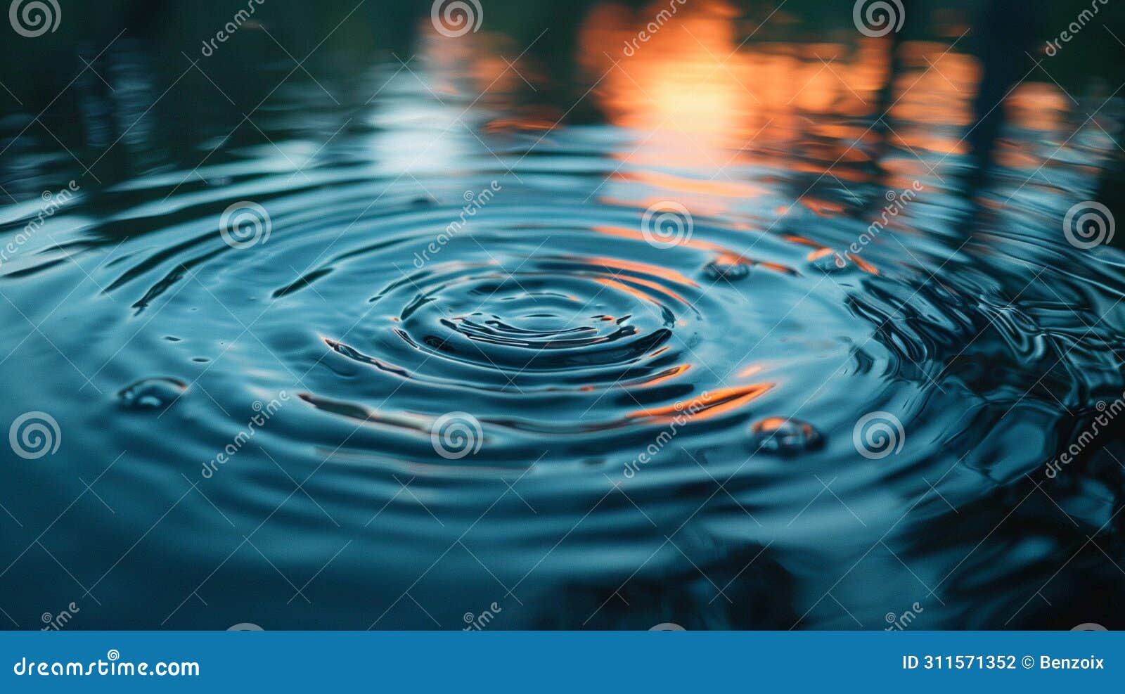 Ripples on a Calm Lake Surface at Dawn Stock Photo - Image of shoreline ...