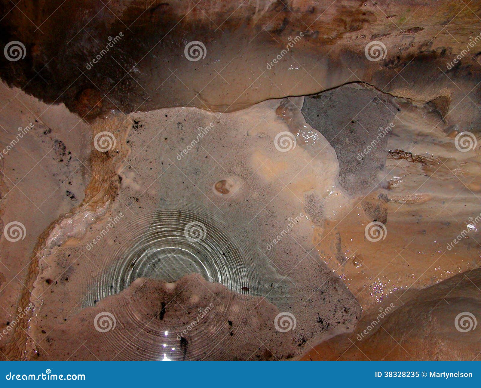 Ripples in a Cave stock image. Image of pool, landmark - 38328235
