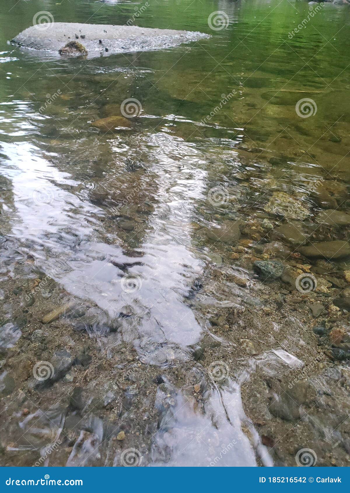 Ripples and Light on the River Water Stock Photo - Image of rock ...