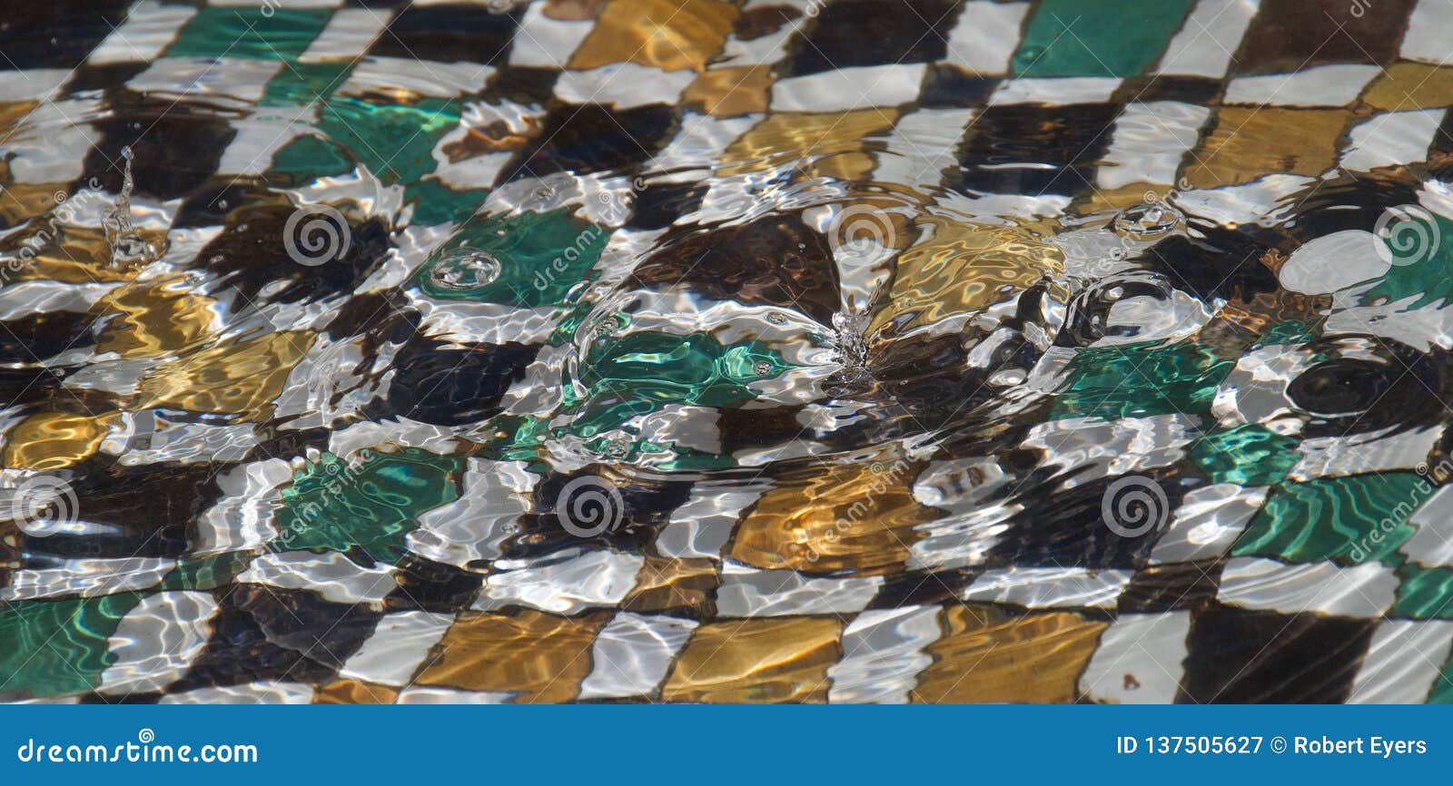Ripples in a Moroccan Fountain Stock Image - Image of african, stream ...