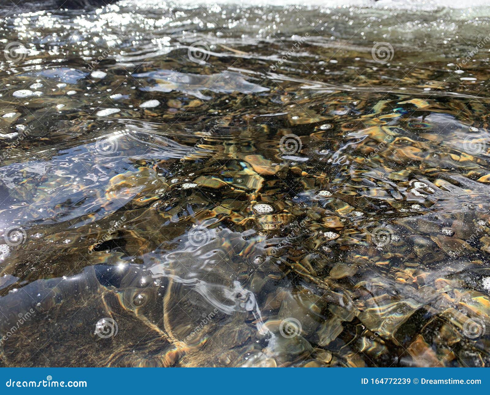 Ripples and Rocks stock image. Image of refractions - 164772239