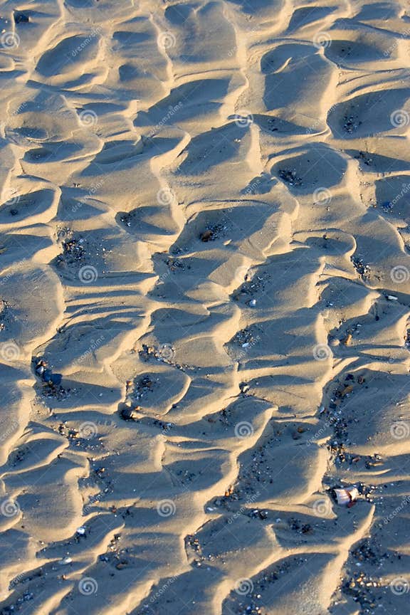 Ripples in the Sand Left by Waves on a Beach in England Stock Image ...