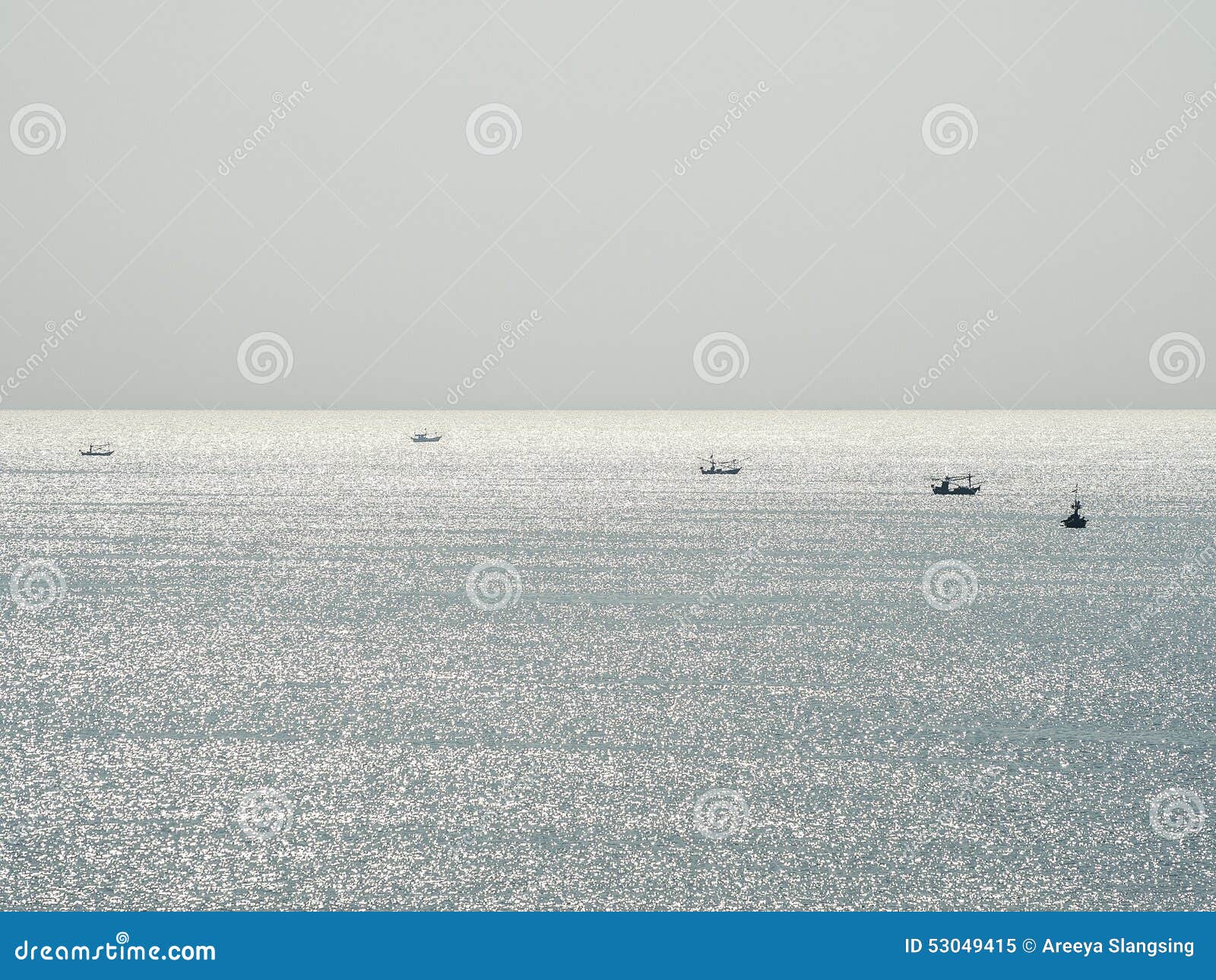 Ripples in the Sea Far from the Land Stock Image - Image of island ...
