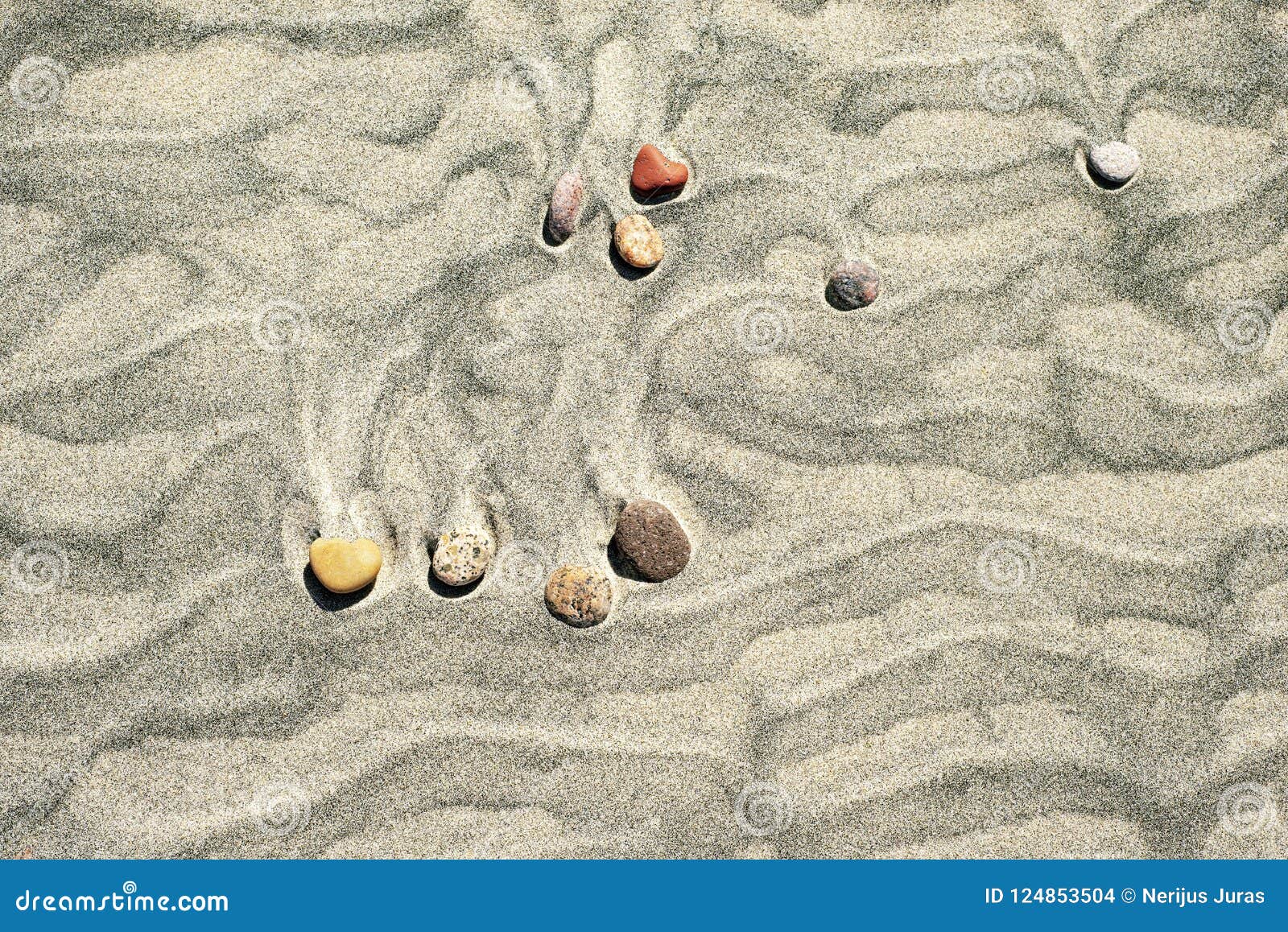 Ripples and Stones in Sand on Beach Stock Photo - Image of liquid ...