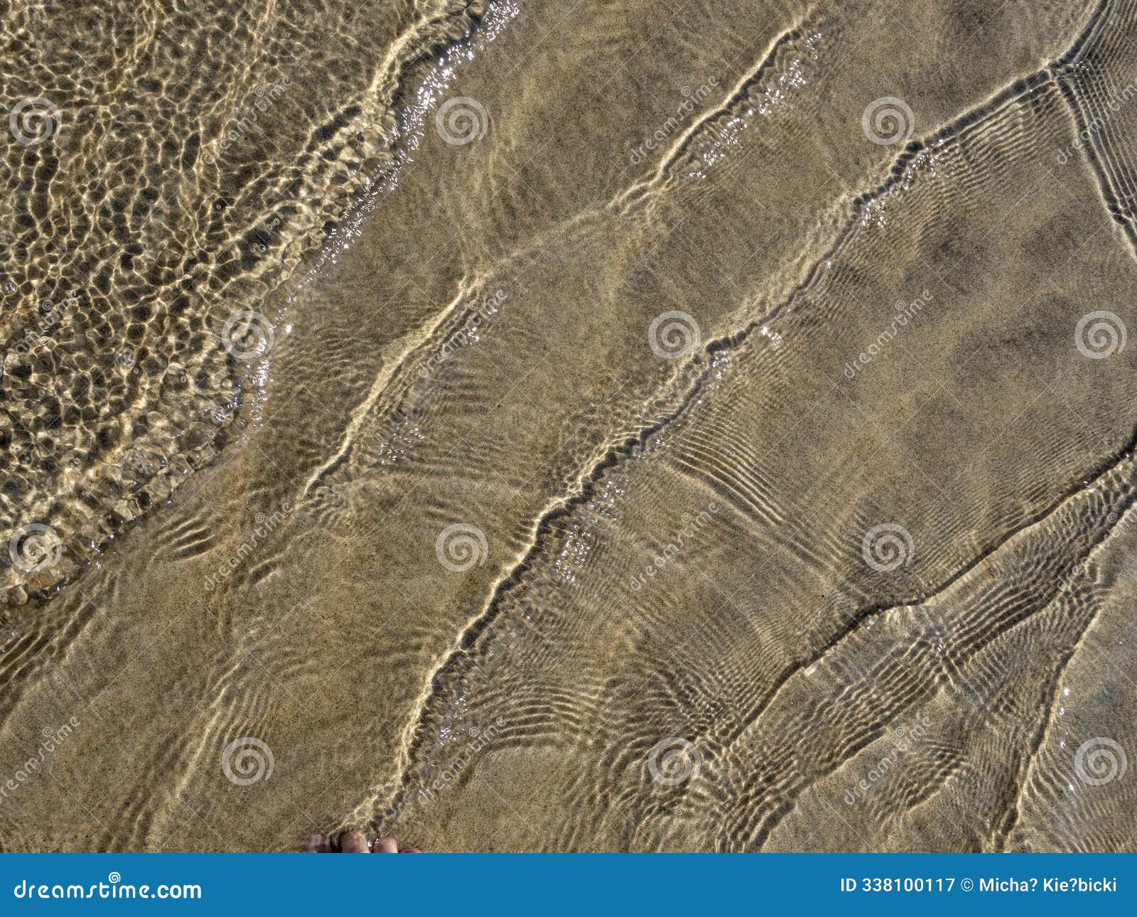 Ripples on the Surface of the Water on the Beach. Stock Image - Image ...