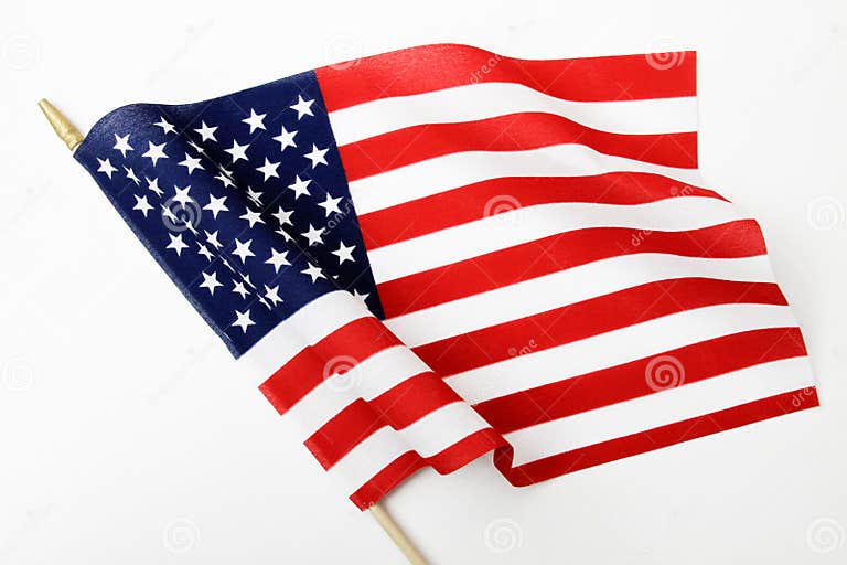 Ripples in US Flag on Pole stock photo. Image of america - 20615310