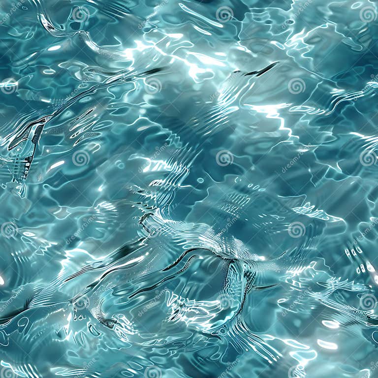 Ripples on Water Seamless Pattern Stock Illustration - Illustration of ...