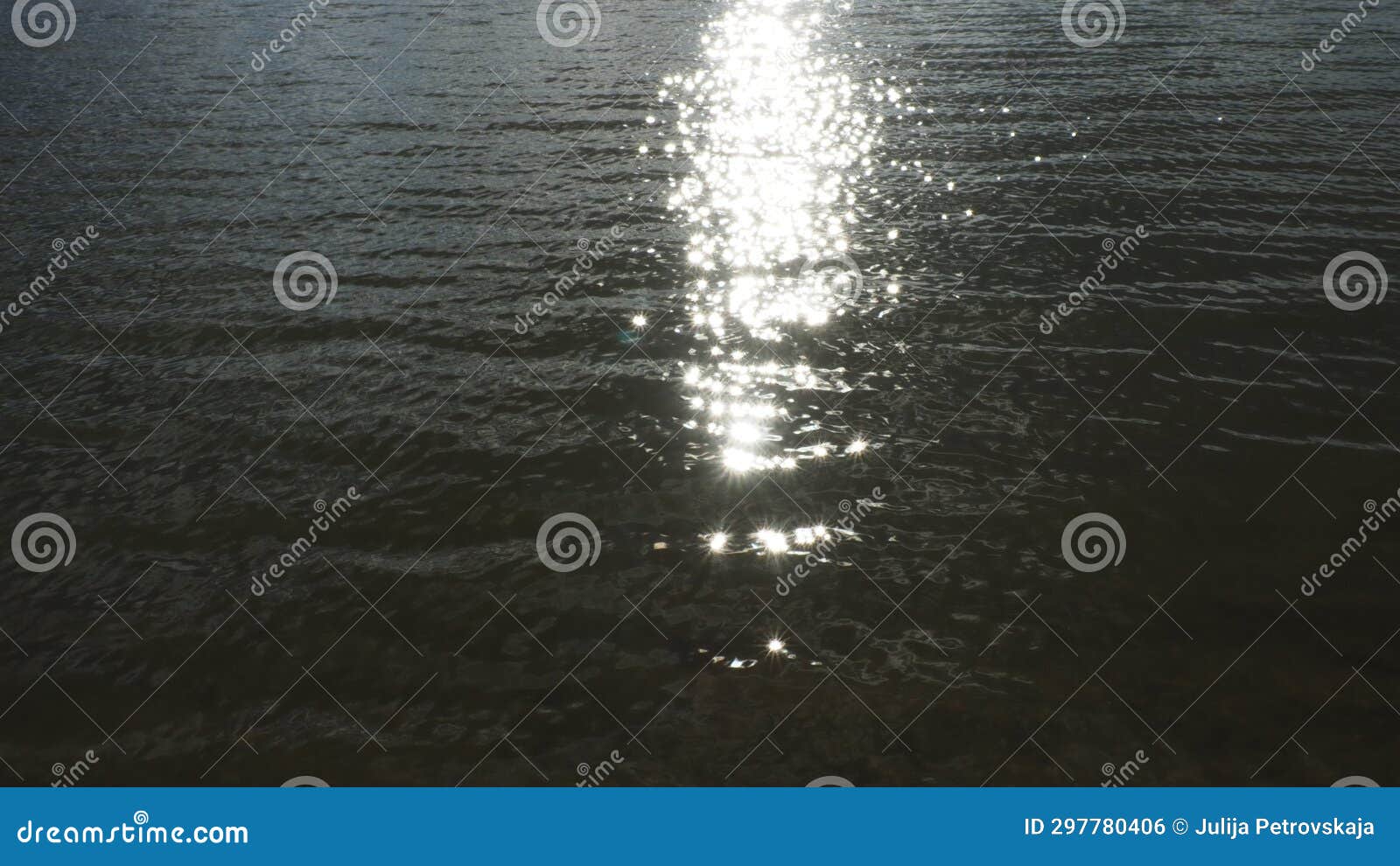 Ripples on the Water. the Sun S Rays Fall on the Surface of the River ...