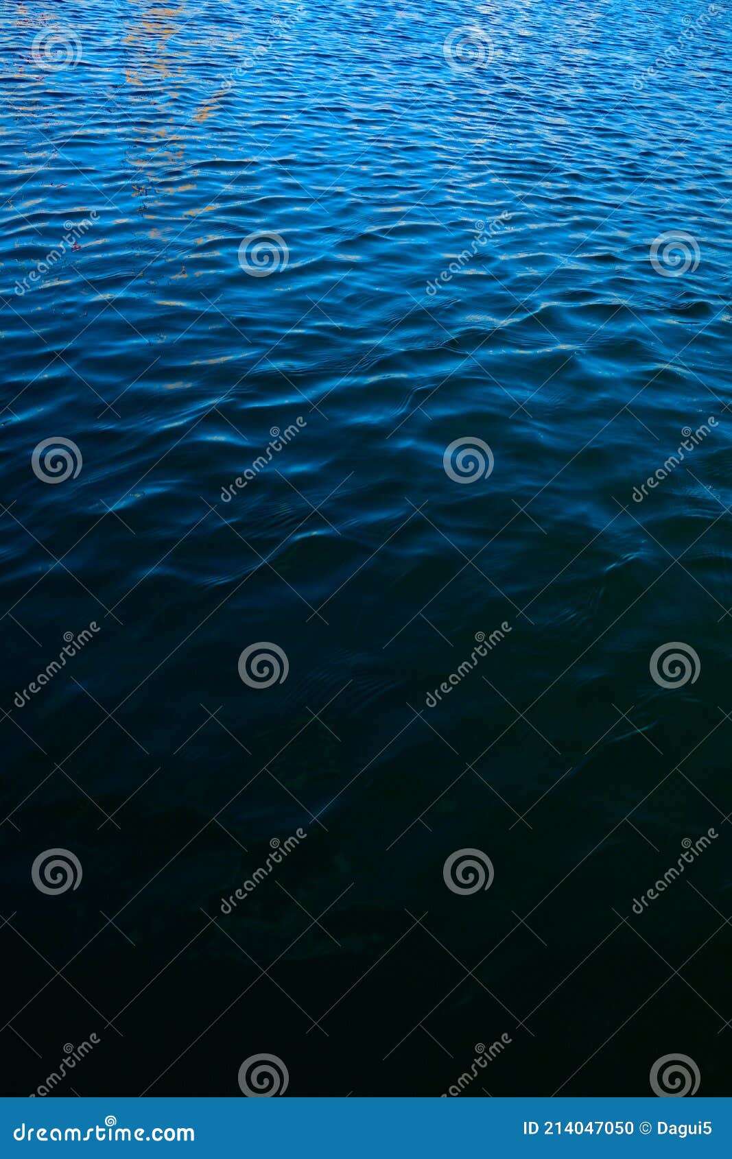 Ripples on Dark Blue Water Vertical Image. Stock Photo - Image of ...