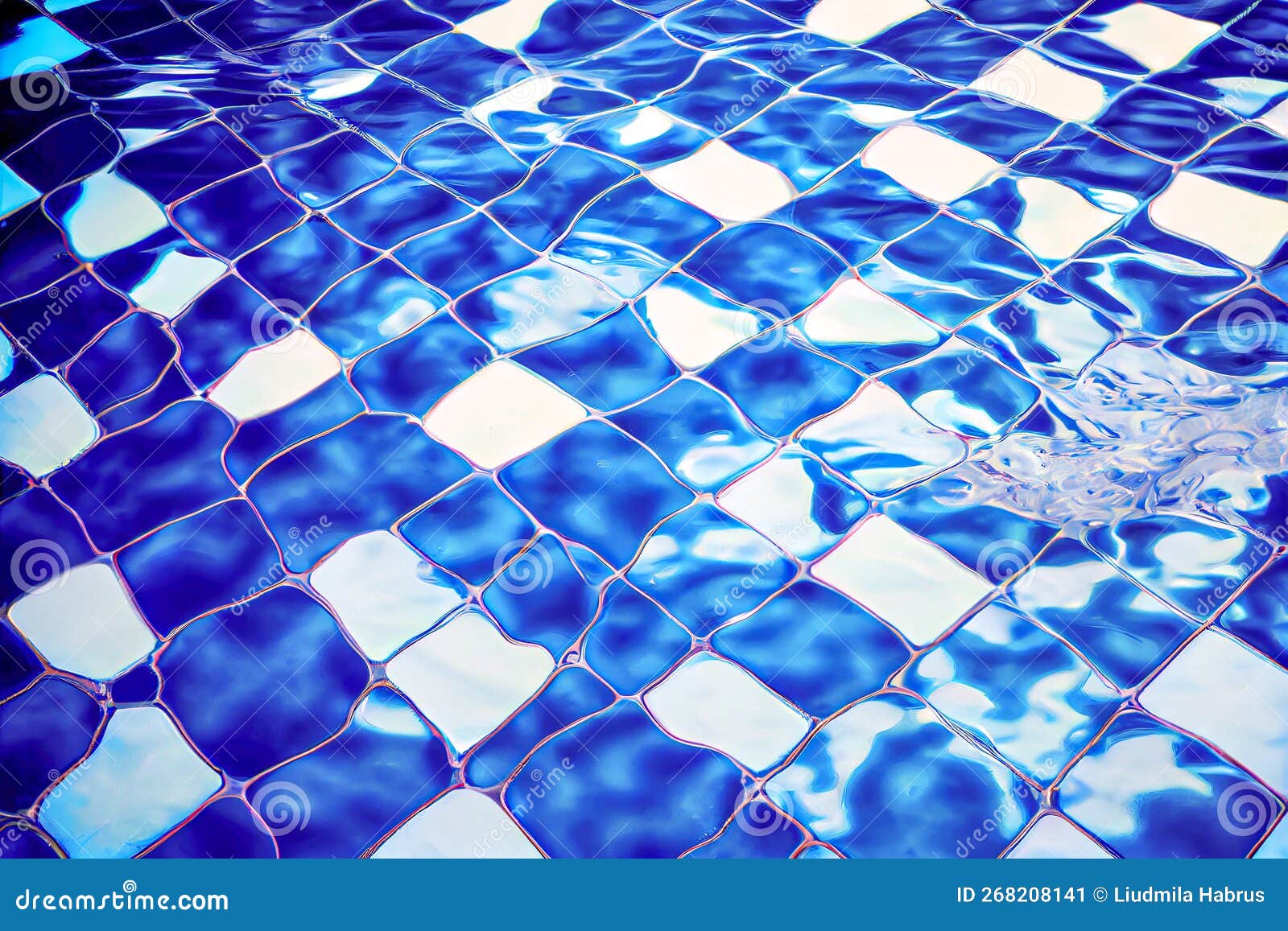 Ripples of Water on the Surface of the Pool. 3d Illustration Stock ...