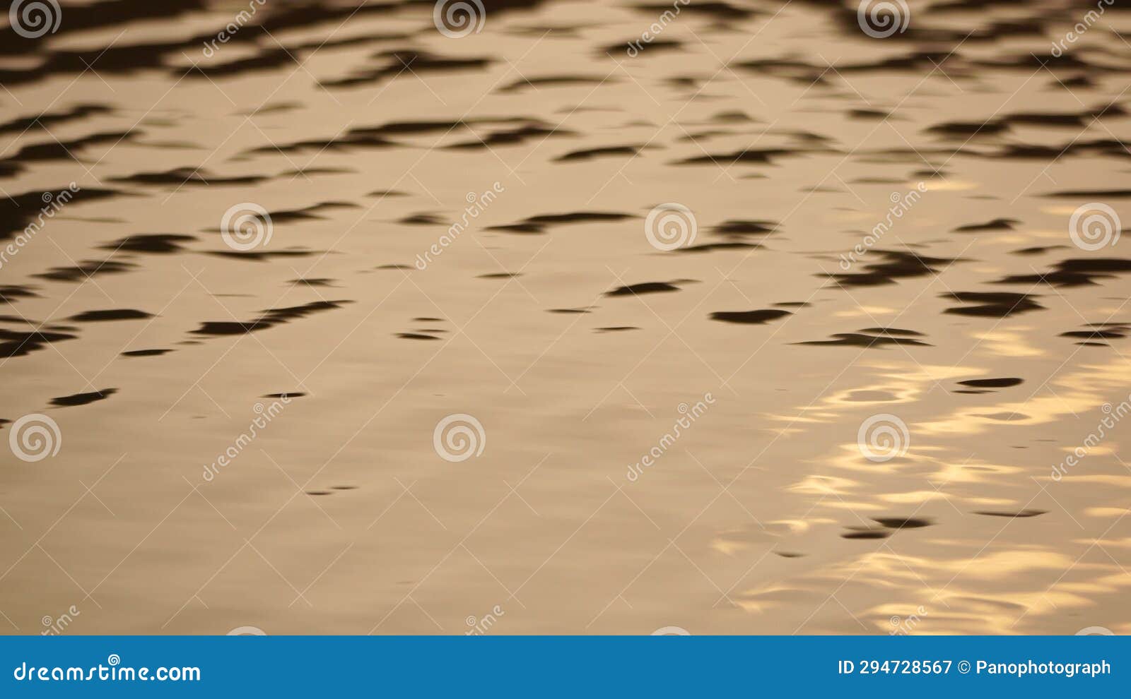 Ripples on Water Surface with the Reflection of Sky and Clouds. Clouds ...