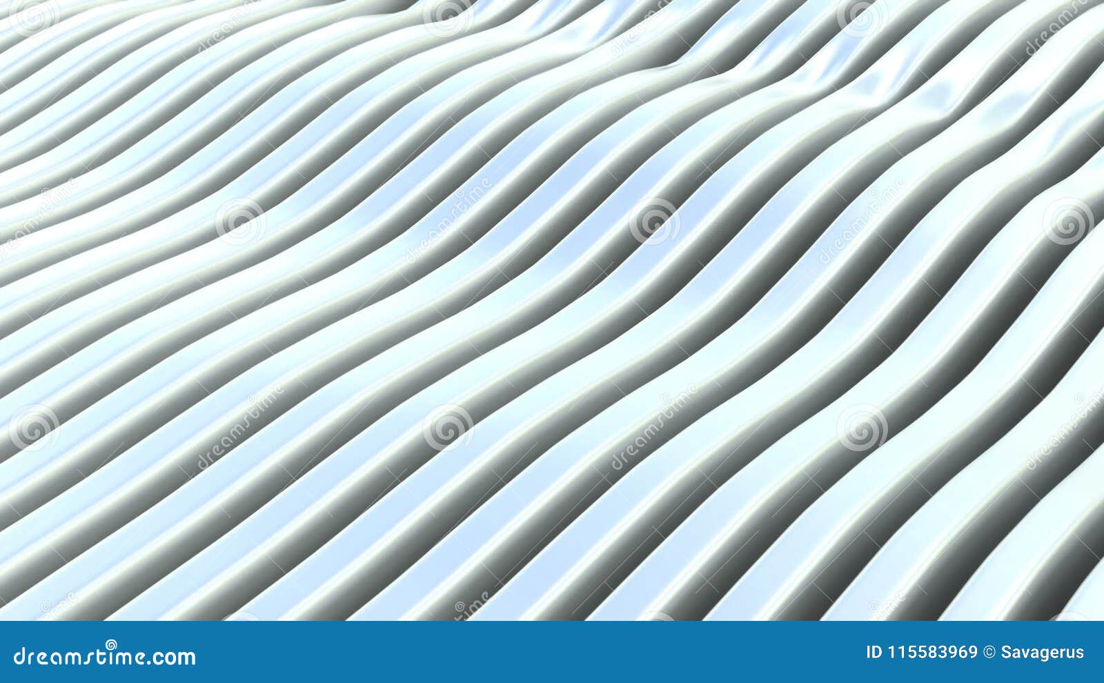 Ripples and Waves in Liquid Metal. 3D Rendering Stock Illustration ...