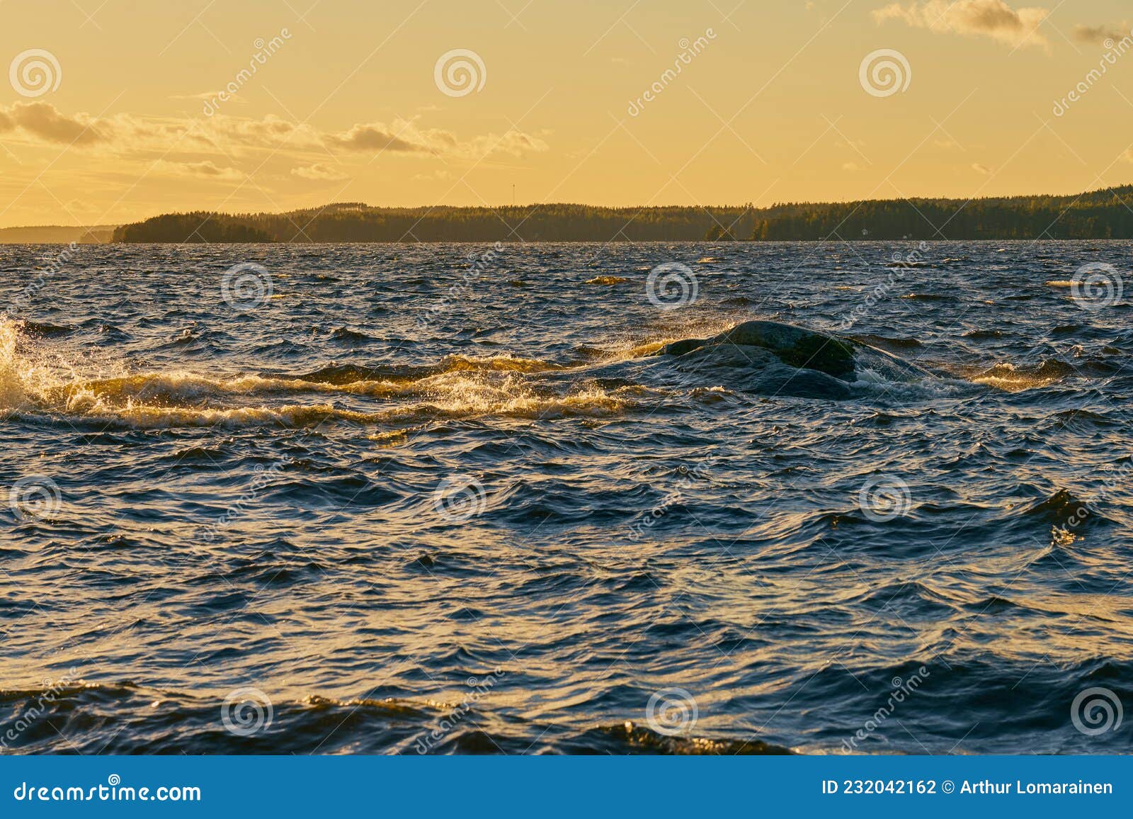 Ripples from the Waves on the Surface of the Water on the Lake at ...