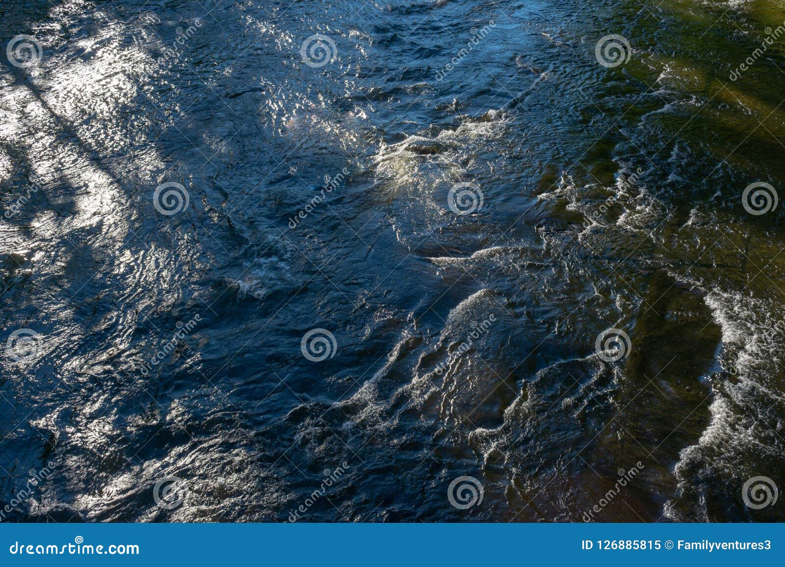River Water Flowing Over Rocks Stock Image - Image of reflection ...