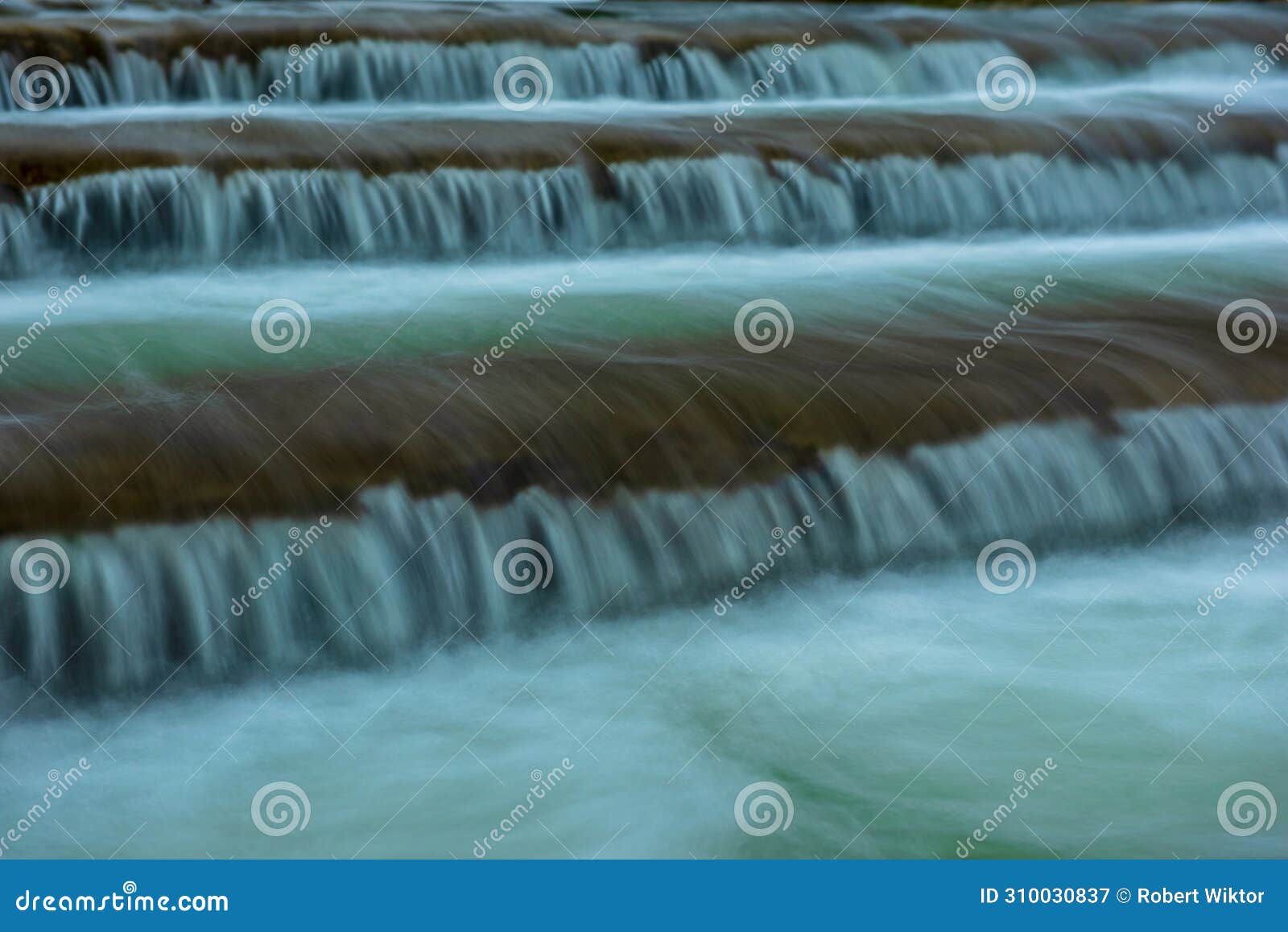 Rippling Cascading Waterfalls, Blurry Water Stock Image - Image of ...