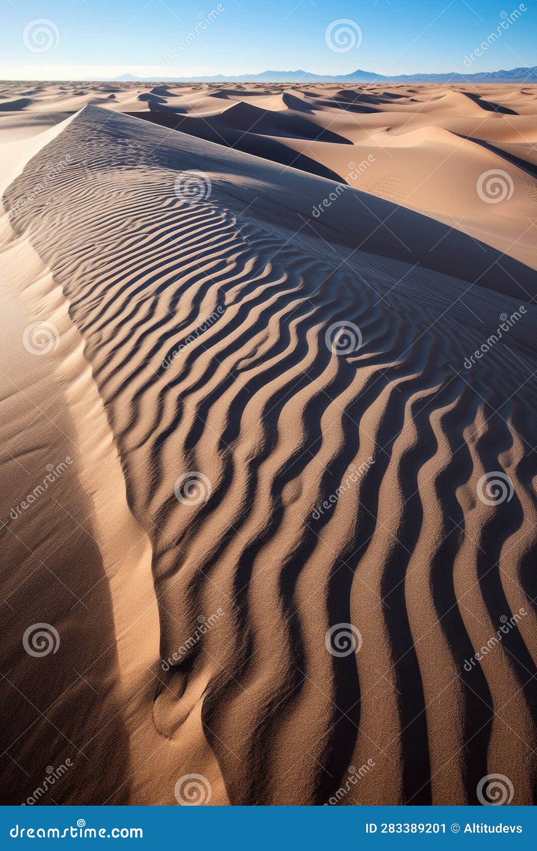 Rippling Sand Dunes Creating Natural Patterns Stock Illustration ...