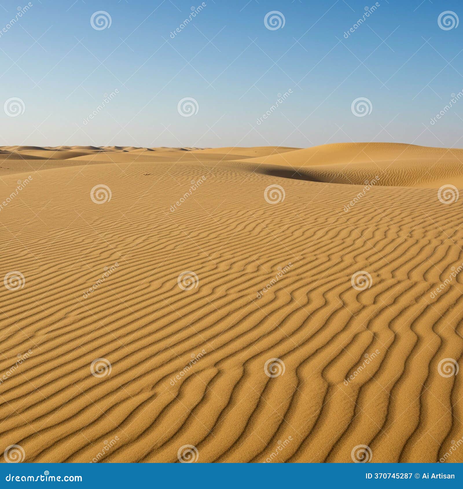 Rippling Sand Dunes Under A Vivid Sunset Sky Royalty-Free Stock ...