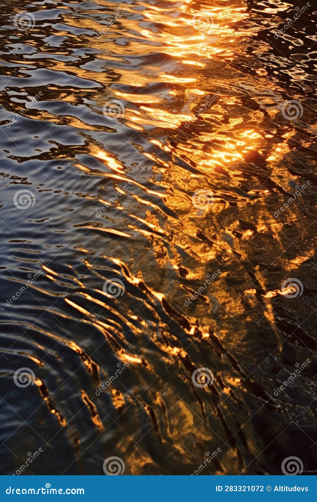Rippling Water Surface Reflecting Sunlight Stock Illustration ...