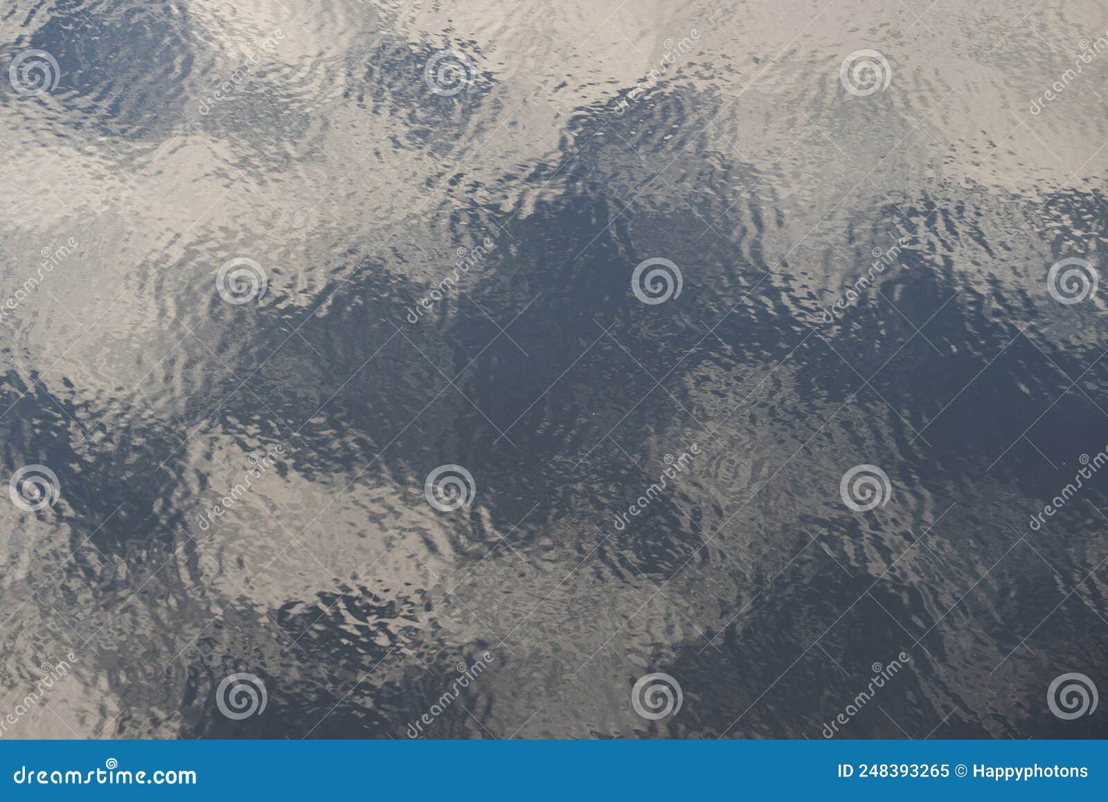 Rippling Water Surface. Reflection of Clouds in the Water Stock Image ...