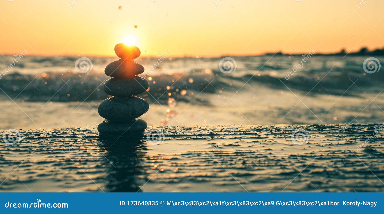 Riprap On Beach At Sunset 05 Stock Photo | CartoonDealer.com #173641182