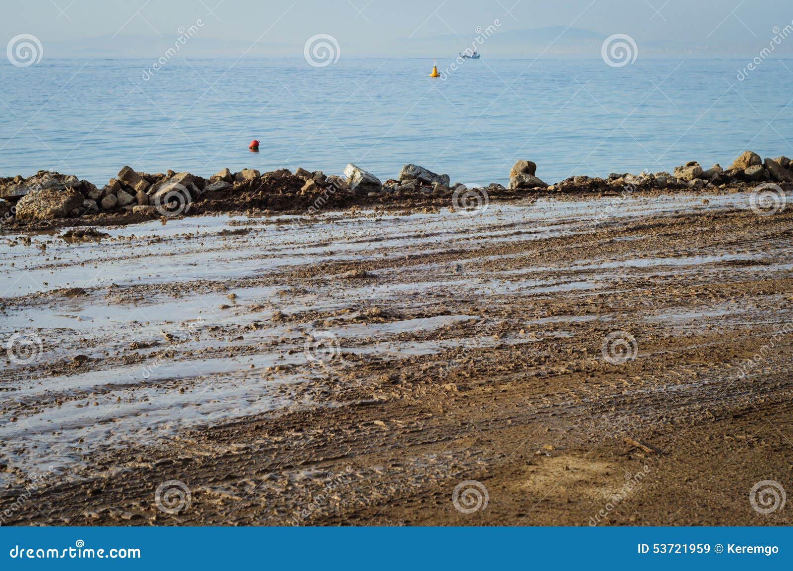 Riprap Works Construction Site Stock Image - Image of area, rocks: 53721959