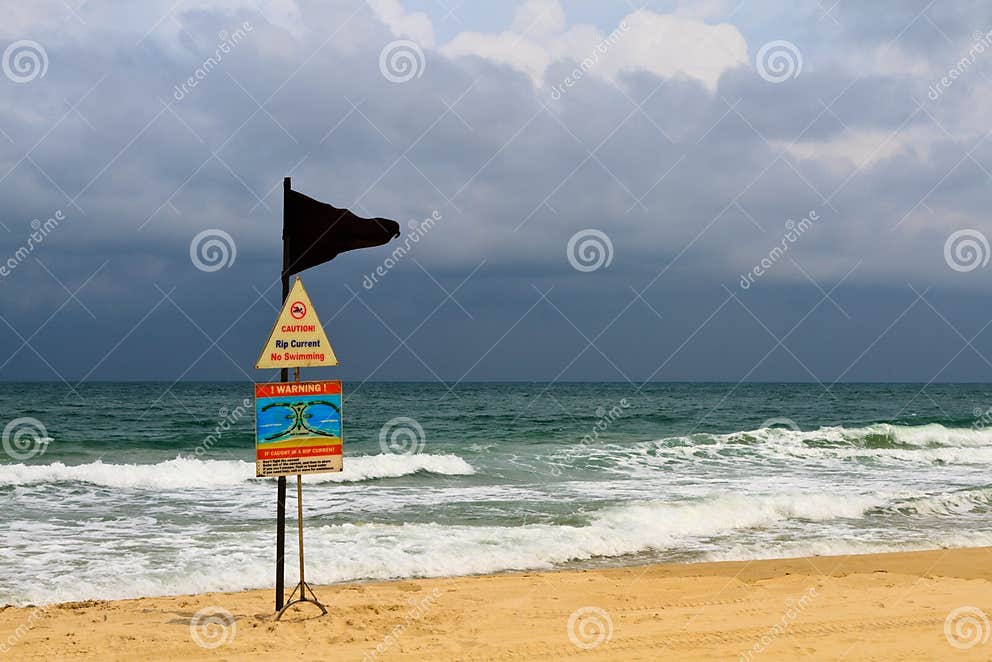 Riptide Warning stock photo. Image of caution, tropical - 17428540