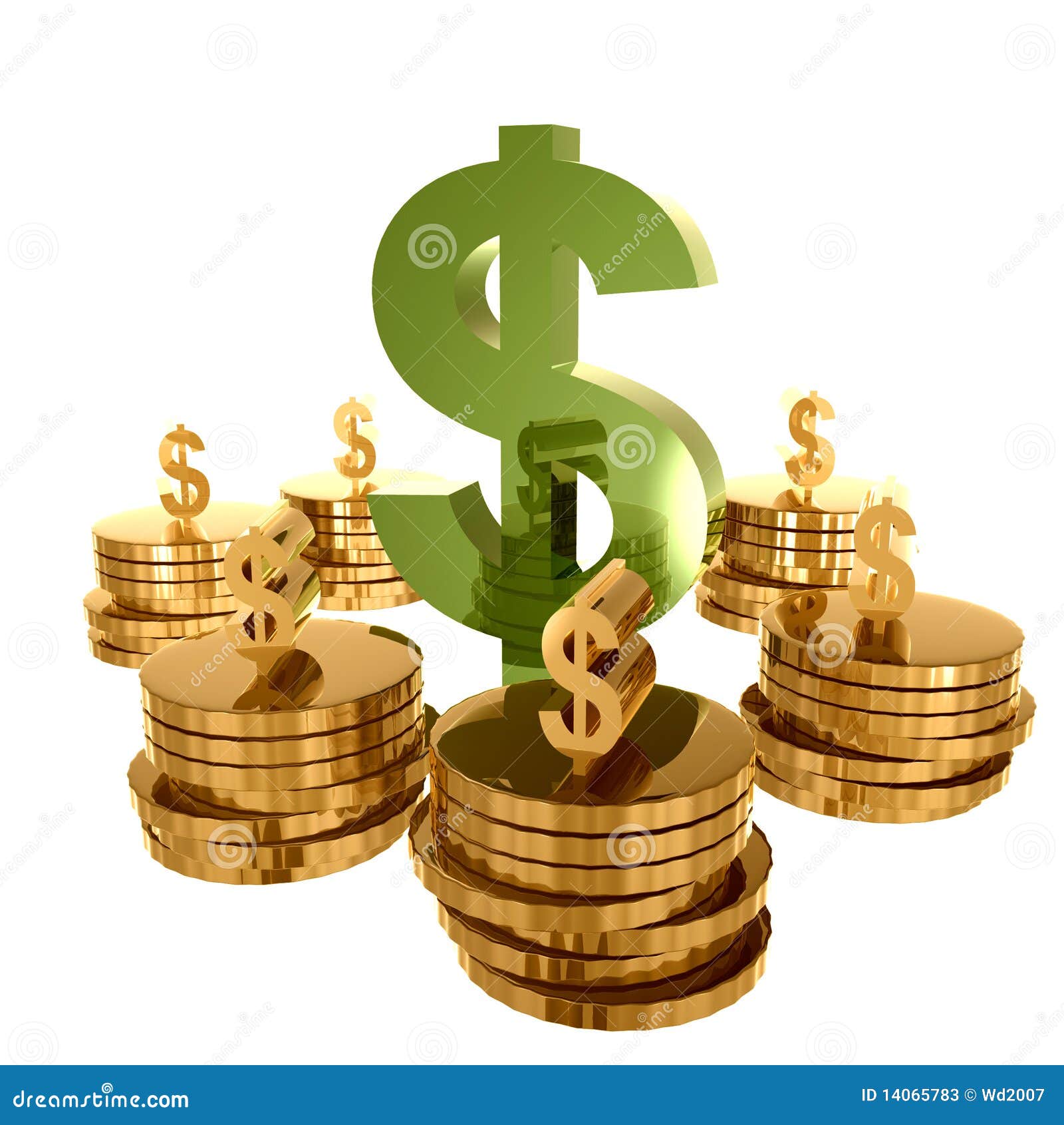 Riqueza Do Dinheiro E Do Ouro Fotos de Stock - Imagem: 14065783