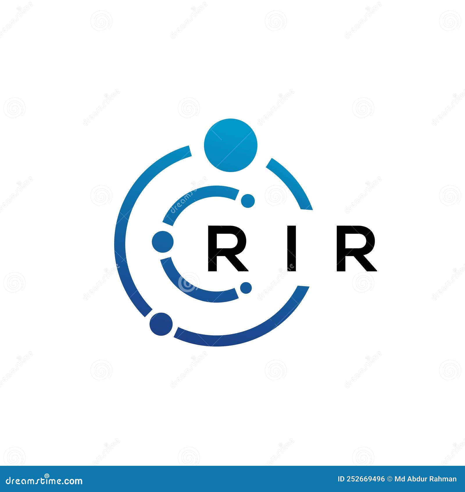 RIR Letter Technology Logo Design on White Background. RIR Creative ...
