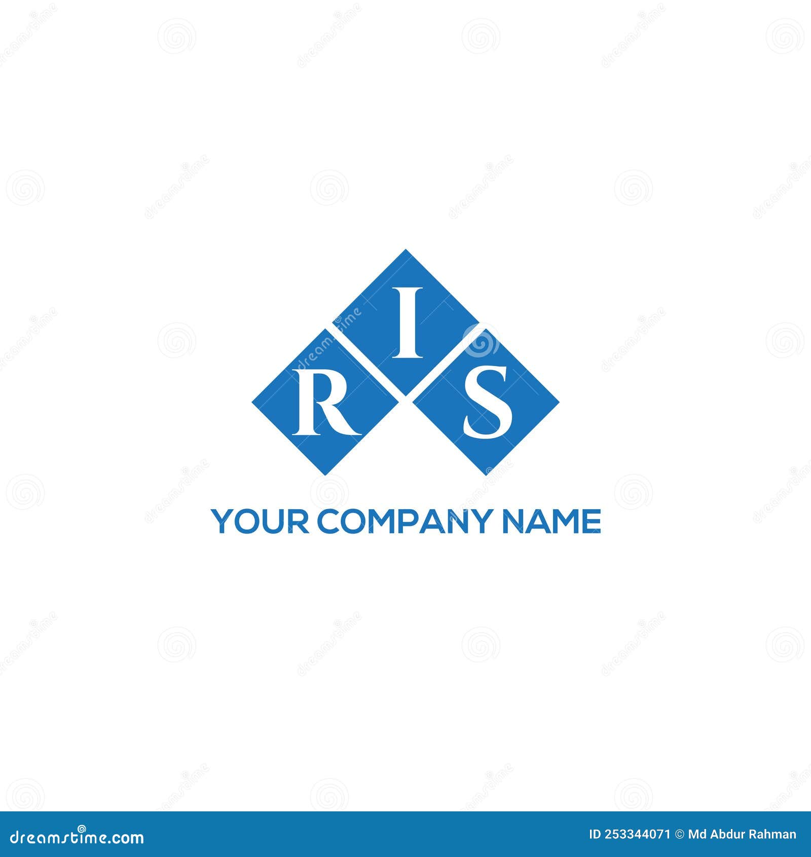 RIS Letter Logo Design On WHITE Background. RIS Creative Initials ...