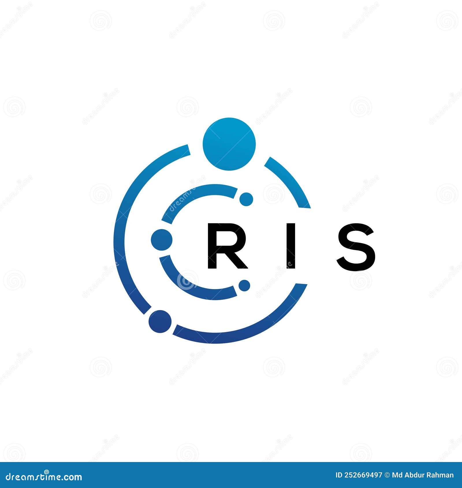 RIS Letter Technology Logo Design On White Background. RIS Creative ...