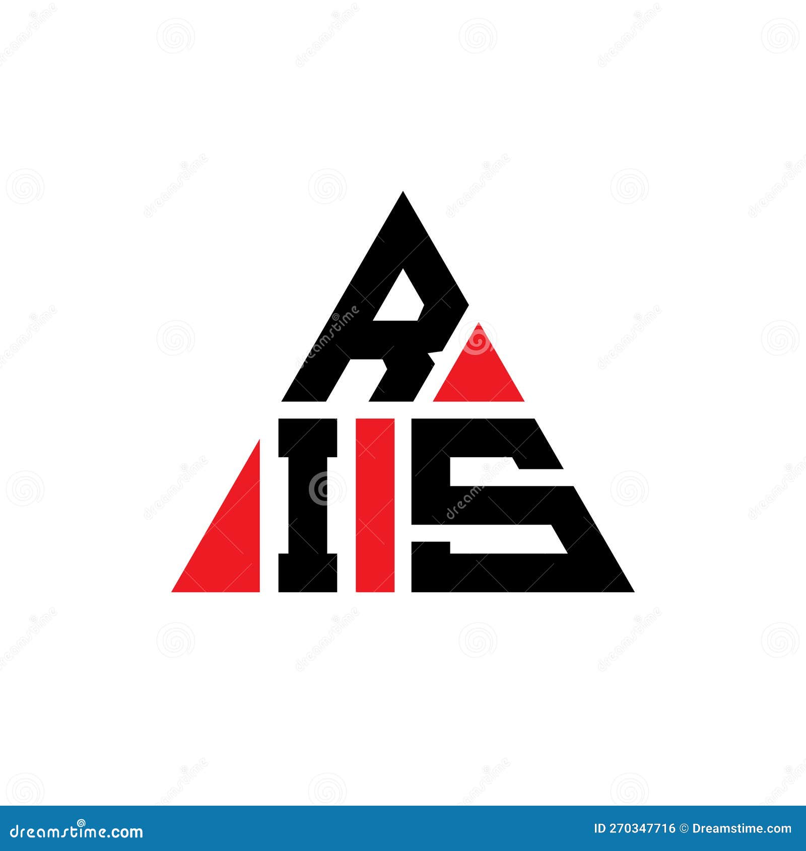 RIS Triangle Letter Logo Design With Triangle Shape. RIS Triangle Logo ...