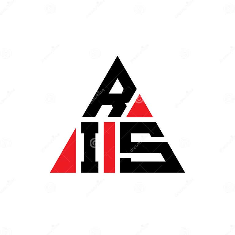 RIS Triangle Letter Logo Design with Triangle Shape. RIS Triangle Logo ...
