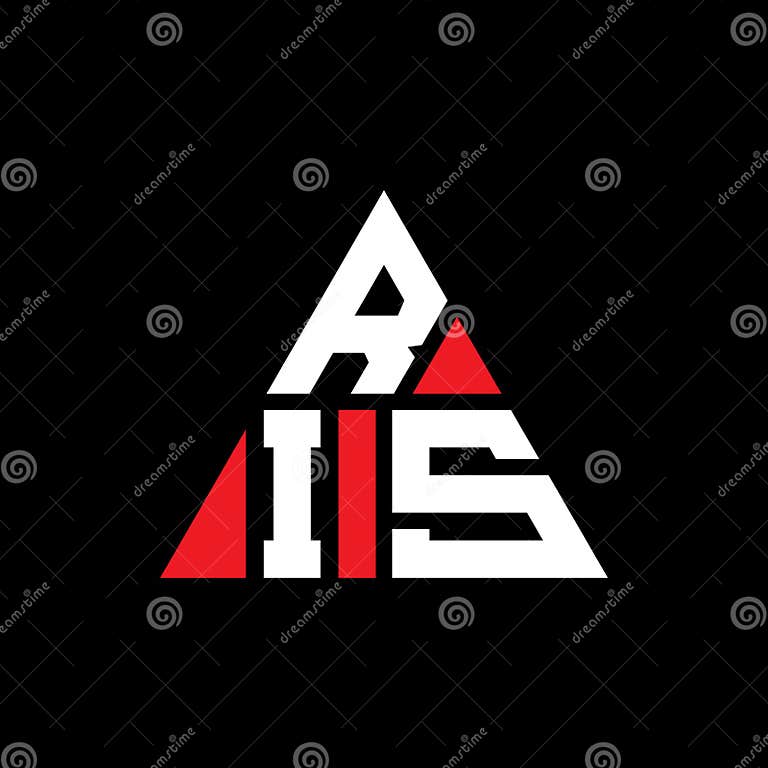 RIS Triangle Letter Logo Design with Triangle Shape. RIS Triangle Logo ...