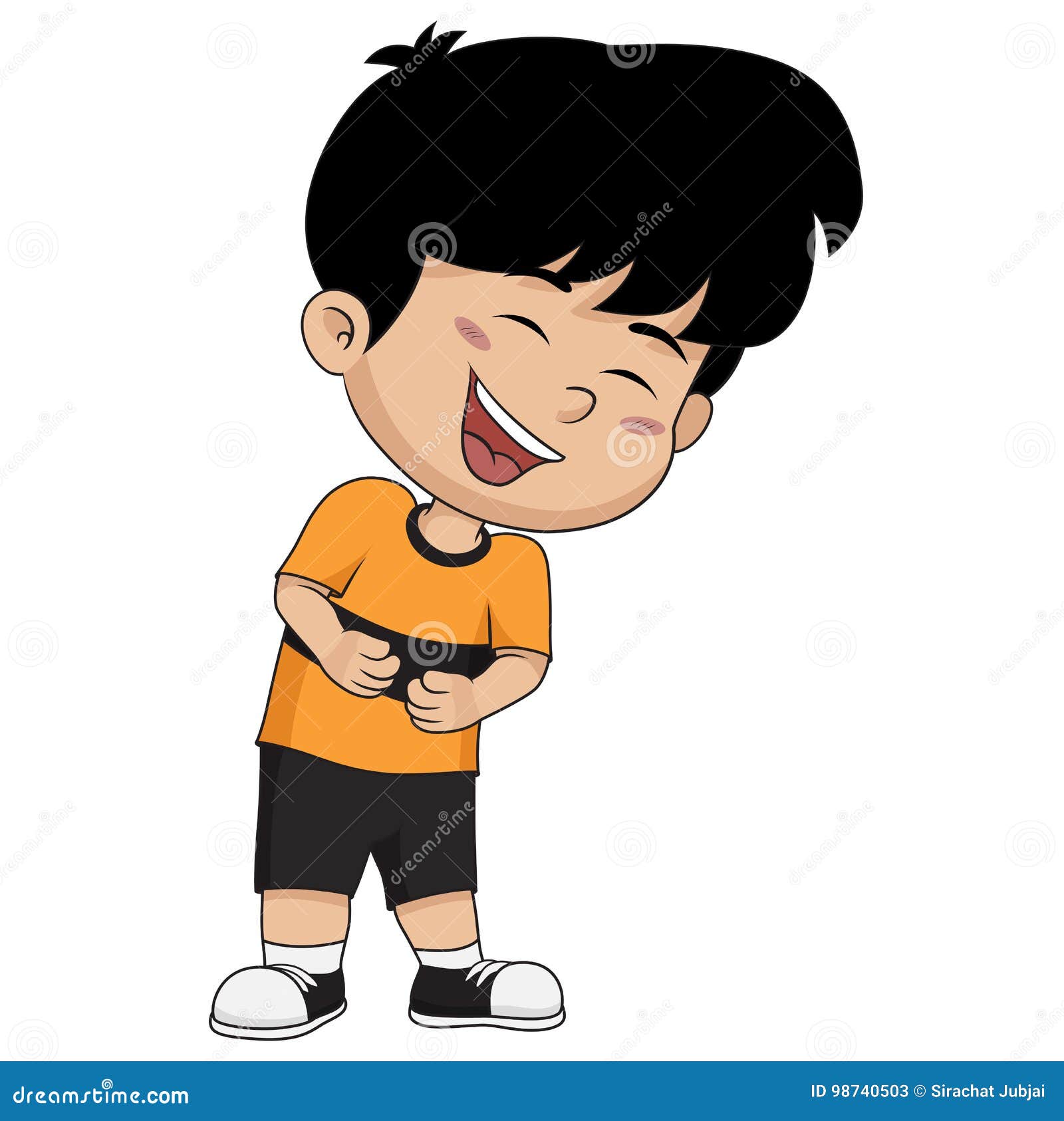 Risa Del Niño Vector Y Ejemplo Ilustración del Vector - Ilustración de ...