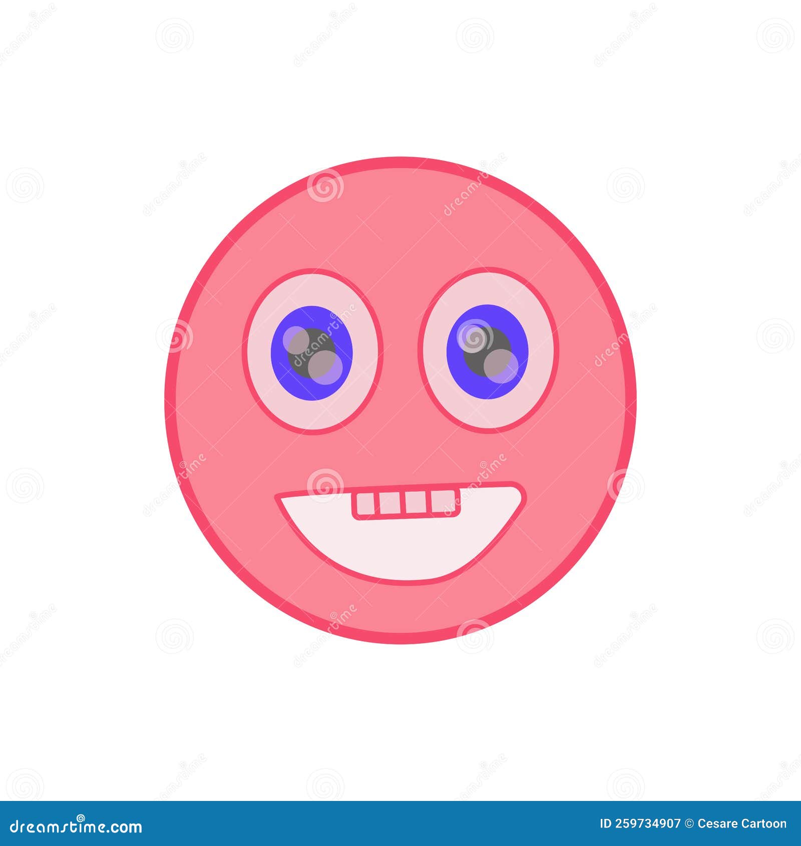 Risa rosa ilustración del vector. Ilustración de emoticono - 259734907