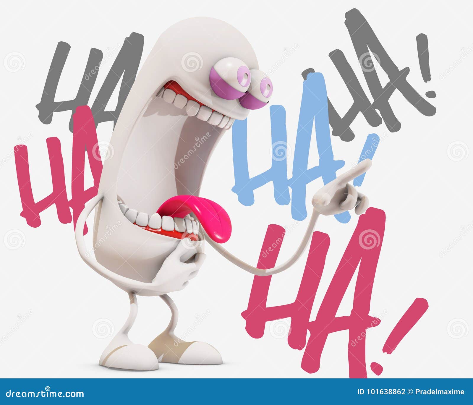 Risata del fumetto 3d illustrazione di stock. Illustrazione di ...
