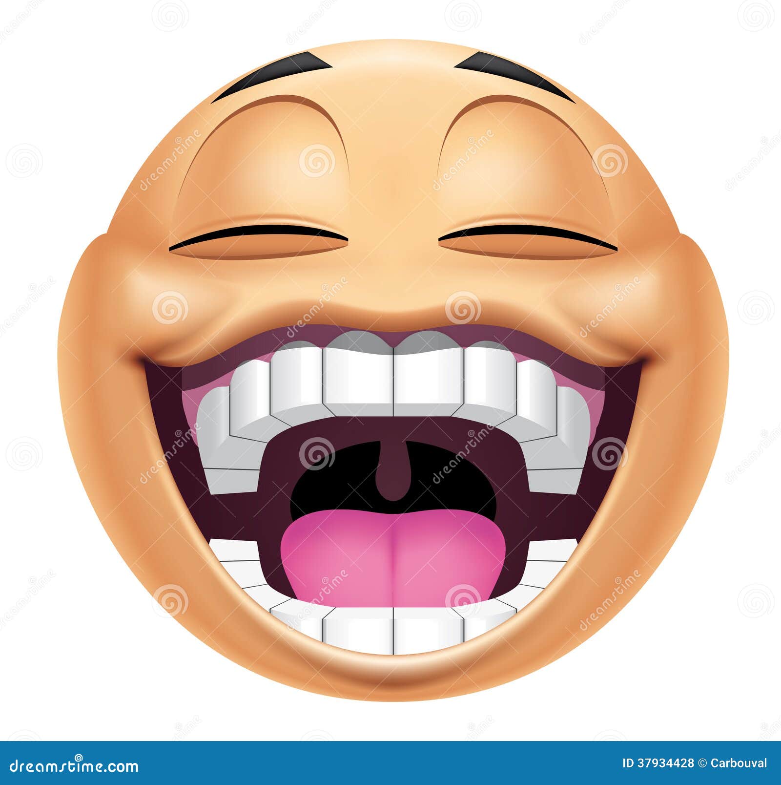 Risata dell'emoticon illustrazione di stock. Illustrazione di sorriso ...