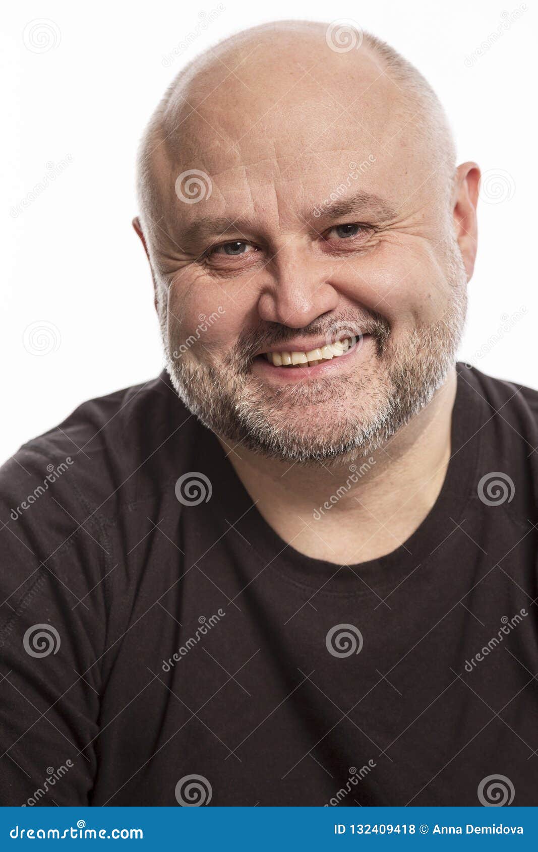 Risate Calve Dell'uomo, Primo Piano Fotografia Stock - Immagine di ...