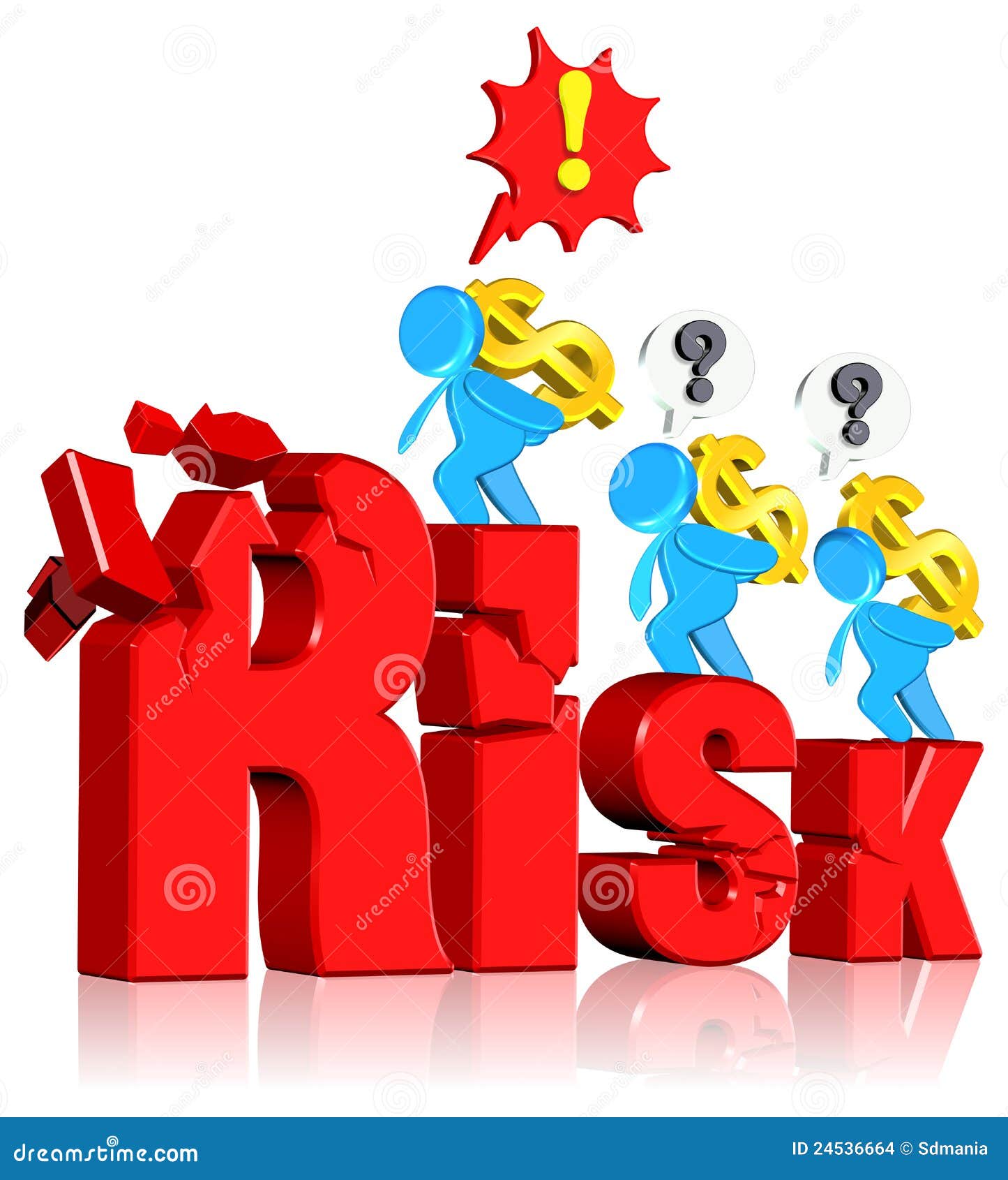 Rischio d'investimento illustrazione di stock. Illustrazione di ...