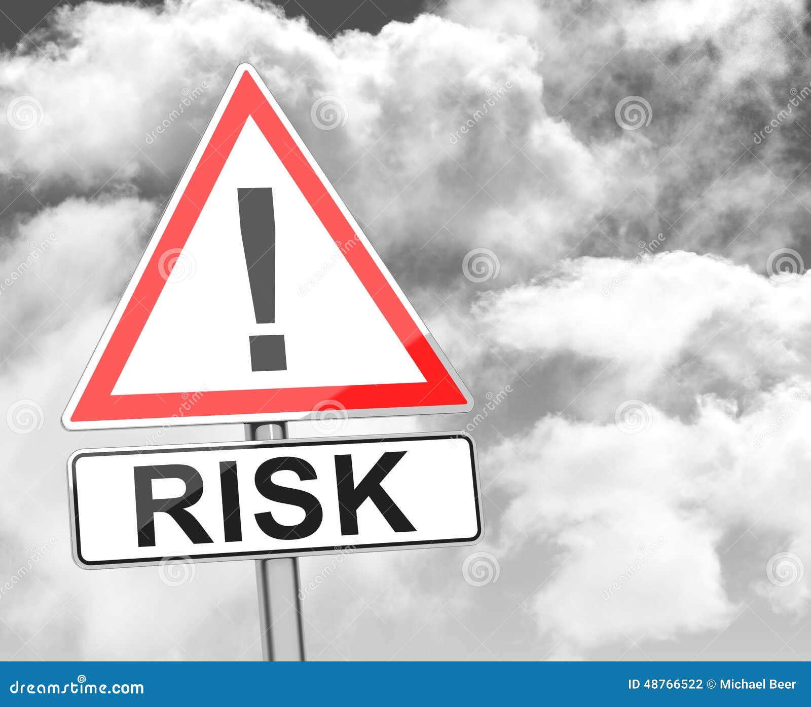 RISCO! ilustração stock. Ilustração de cuidado, crise - 48766522