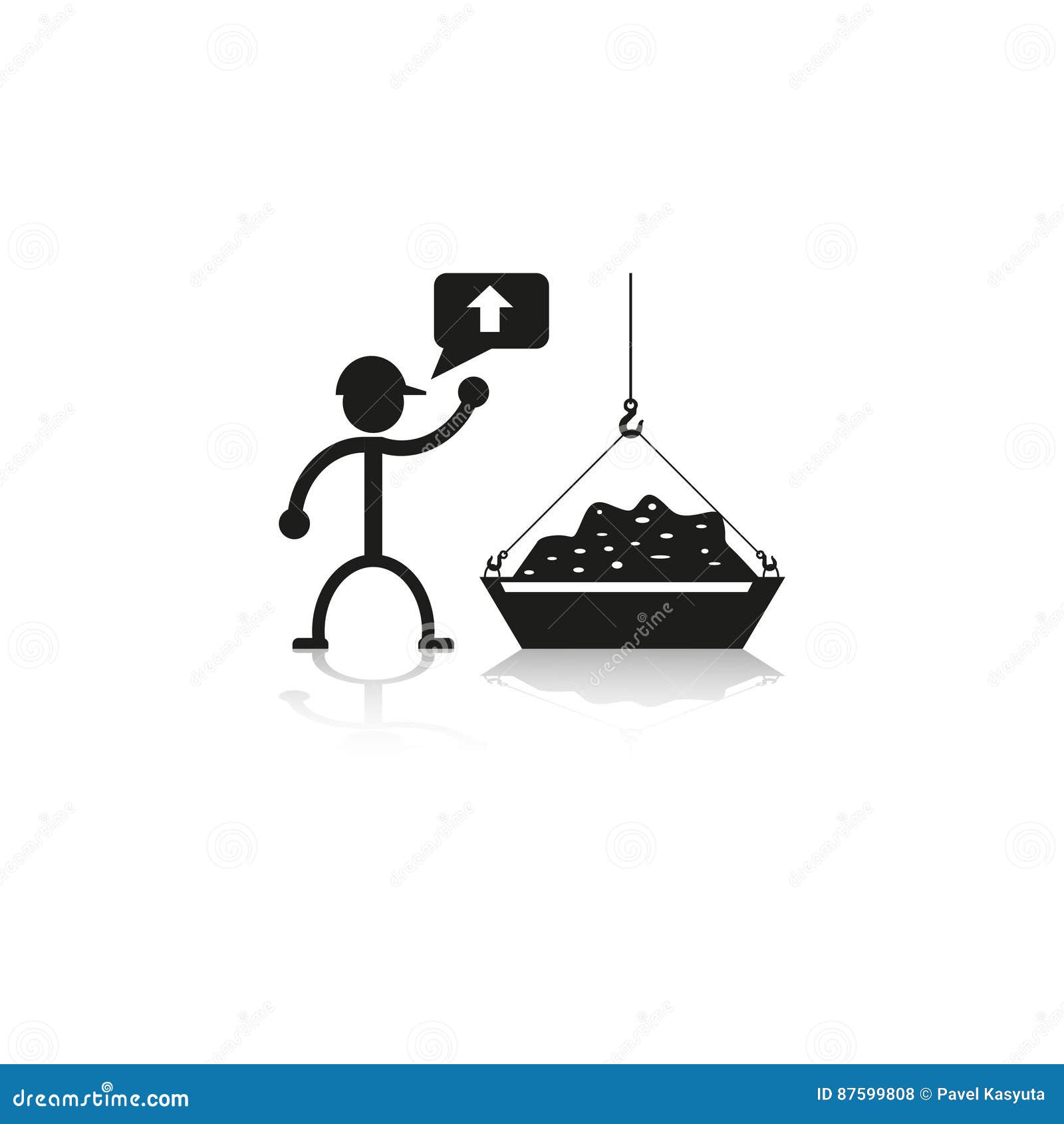 The Rise of Bulk Materials. Vector Icon. Stock Vector - Illustration of ...