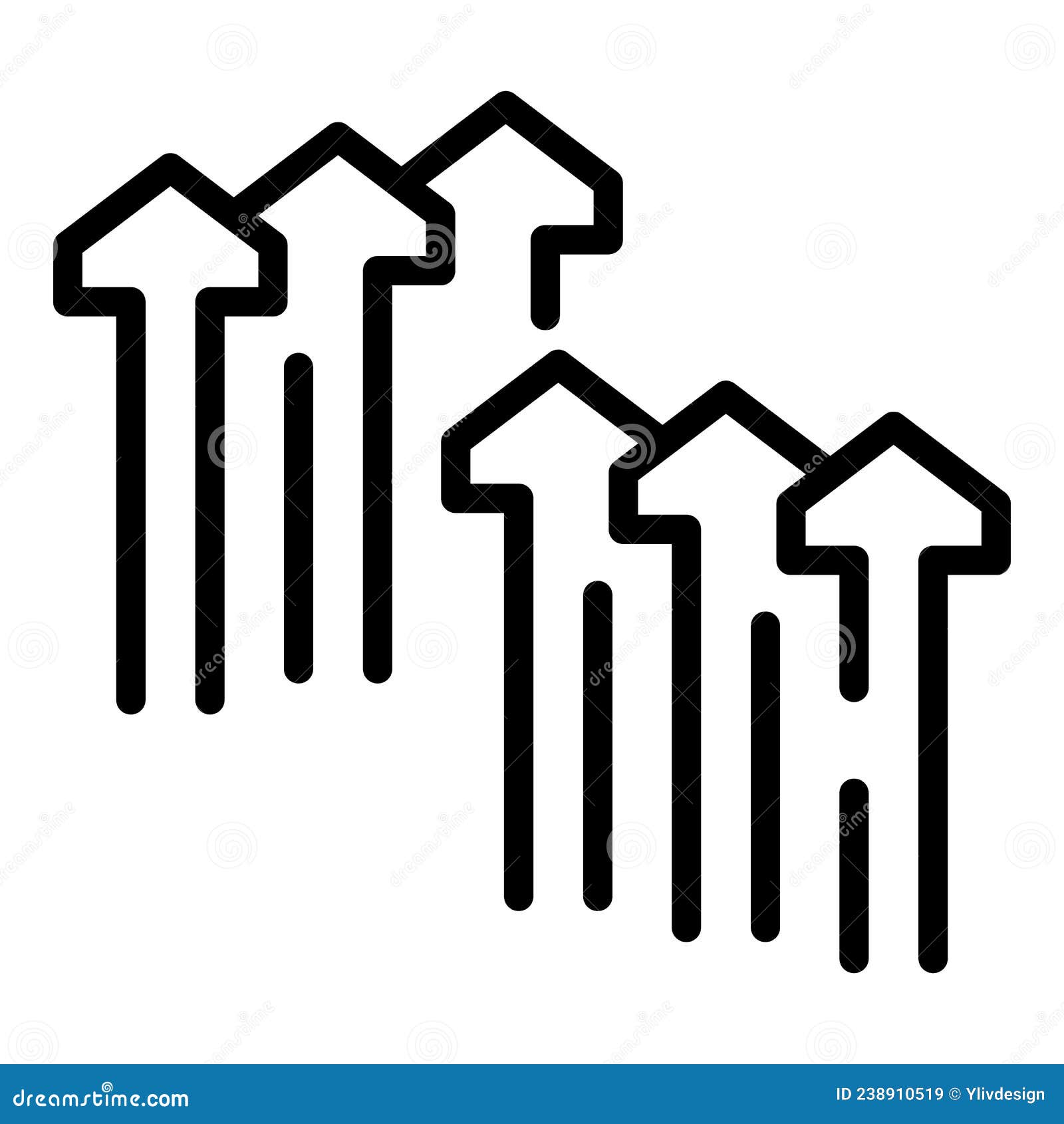Rise Business Trend Icon Outline Vector. Site Network Stock Vector ...