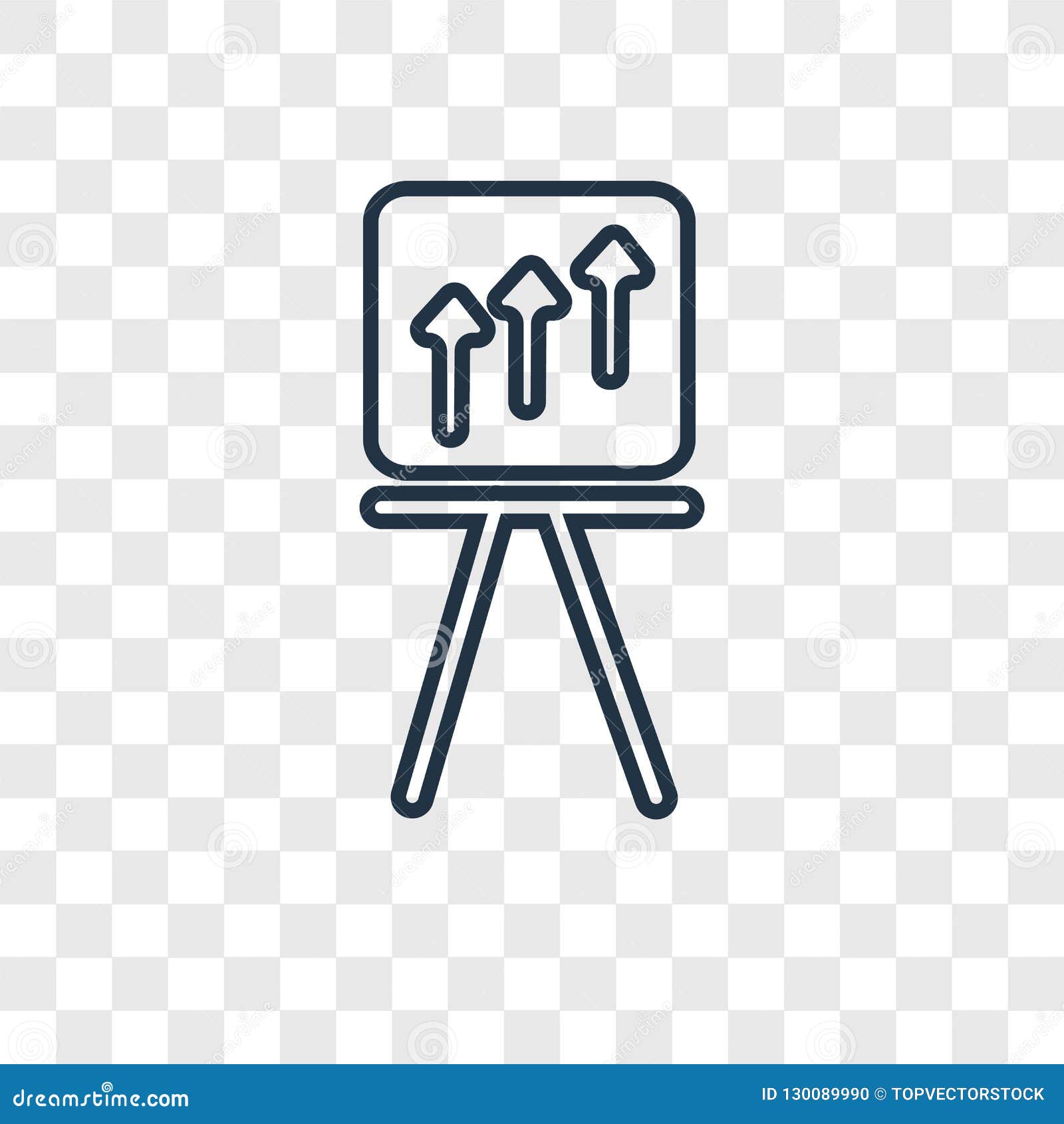 Rise Concept Vector Linear Icon Isolated on Transparent Background ...